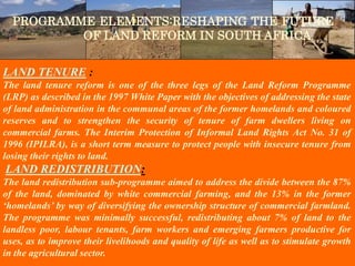 My presentation(land reform policy) | PPTX