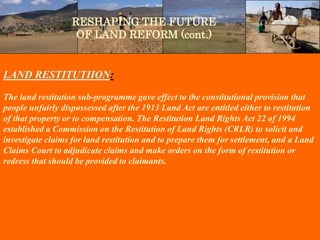 My presentation(land reform policy) | PPTX