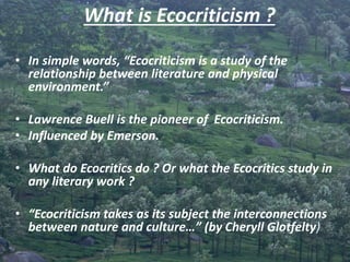 My presentation on "Ecocriticism in the poems of Robert Frost" | PPT