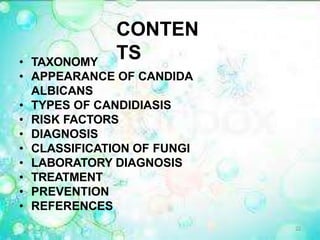 My presentation on Candida/FUNGAL INFECTIONS.pptx