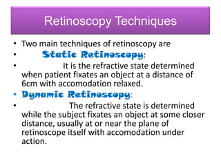 Retinoscopy By Vineela.Che