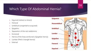 HERNIA and its types | PPTX