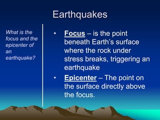 earthquake and faults for grade eigth studentsmy presentation science 8.ppt