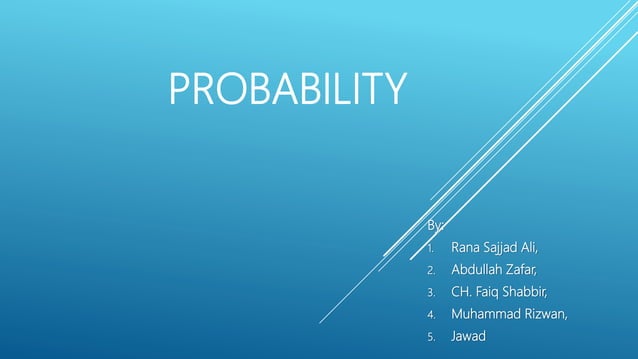 Introduction to Probability and Statistics | PPTX