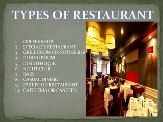 TYPES OF RESTAURANT | PPTX