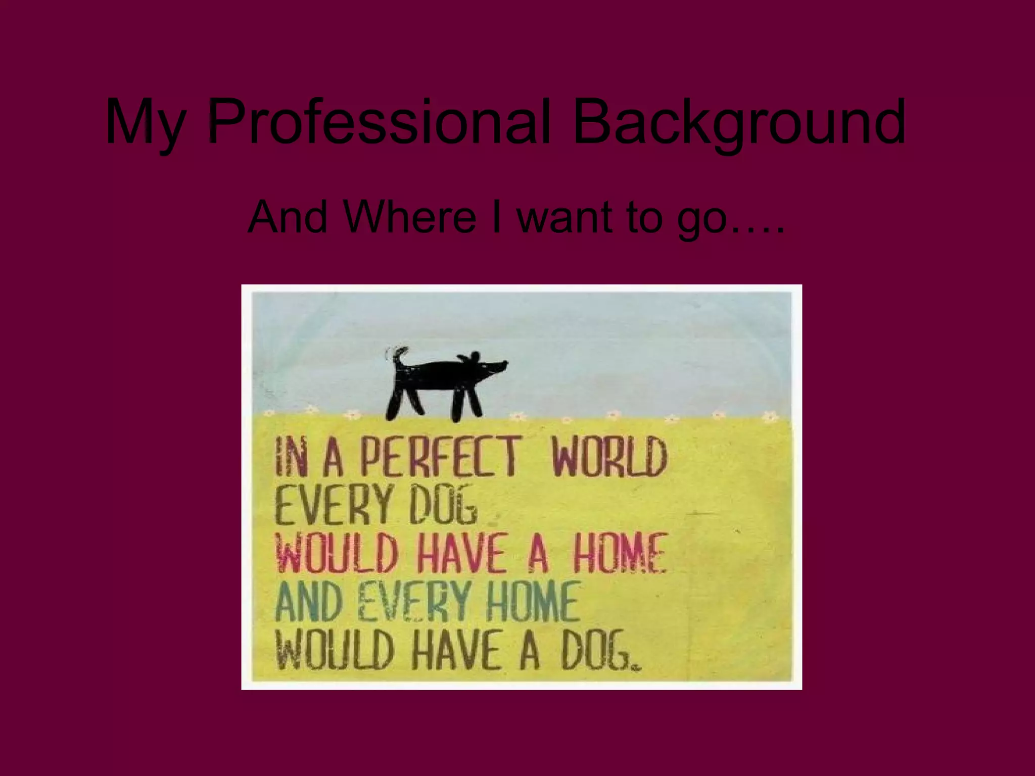 My professional background jmaxwell | PPT