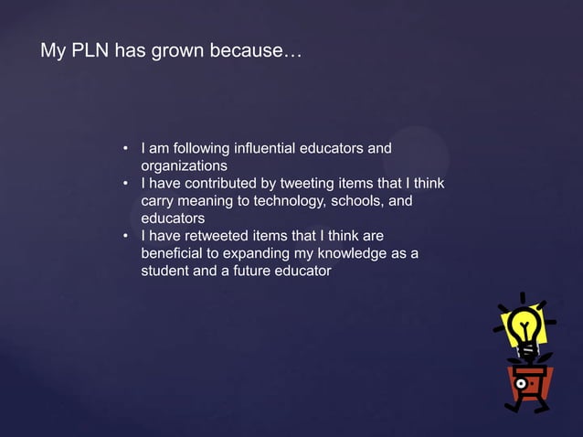 MY PLN REFLECTION | PPTX | Professional School | Postgraduate Education
