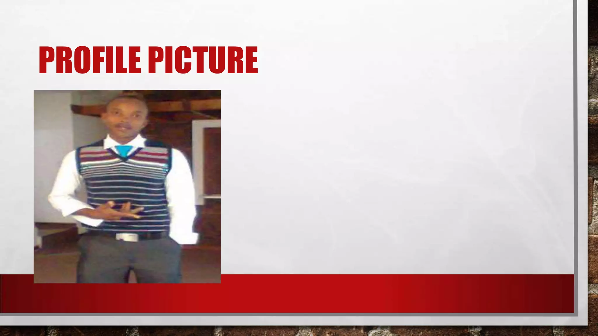 My profile. slides | PPT