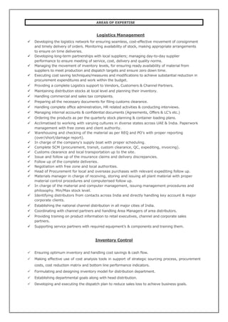 My profile - Supply Chain Management & operations | PDF