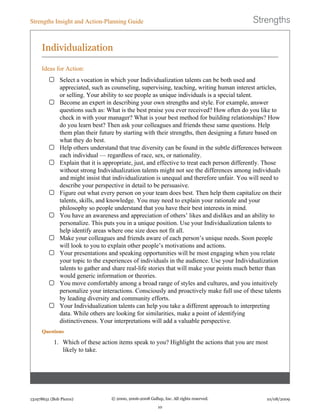 My Profile Of Strength Finders | PDF