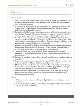 My Profile Of Strength Finders | PDF