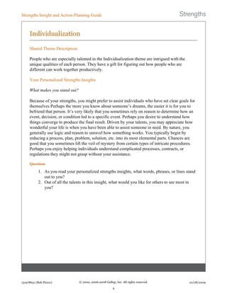 My Profile Of Strength Finders | PDF