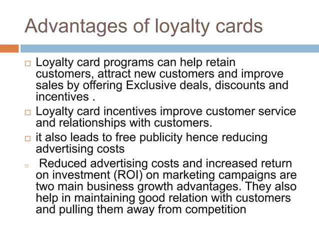 Loyalty cards in Indian retail | PPT | Free Download