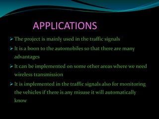 wireless traffic density control using sensor | PPTX