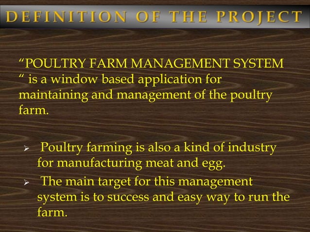 Poultry Farm Management System | PPTX
