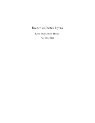Router vs Switch layer3 | PDF | Computer Networking | Computing