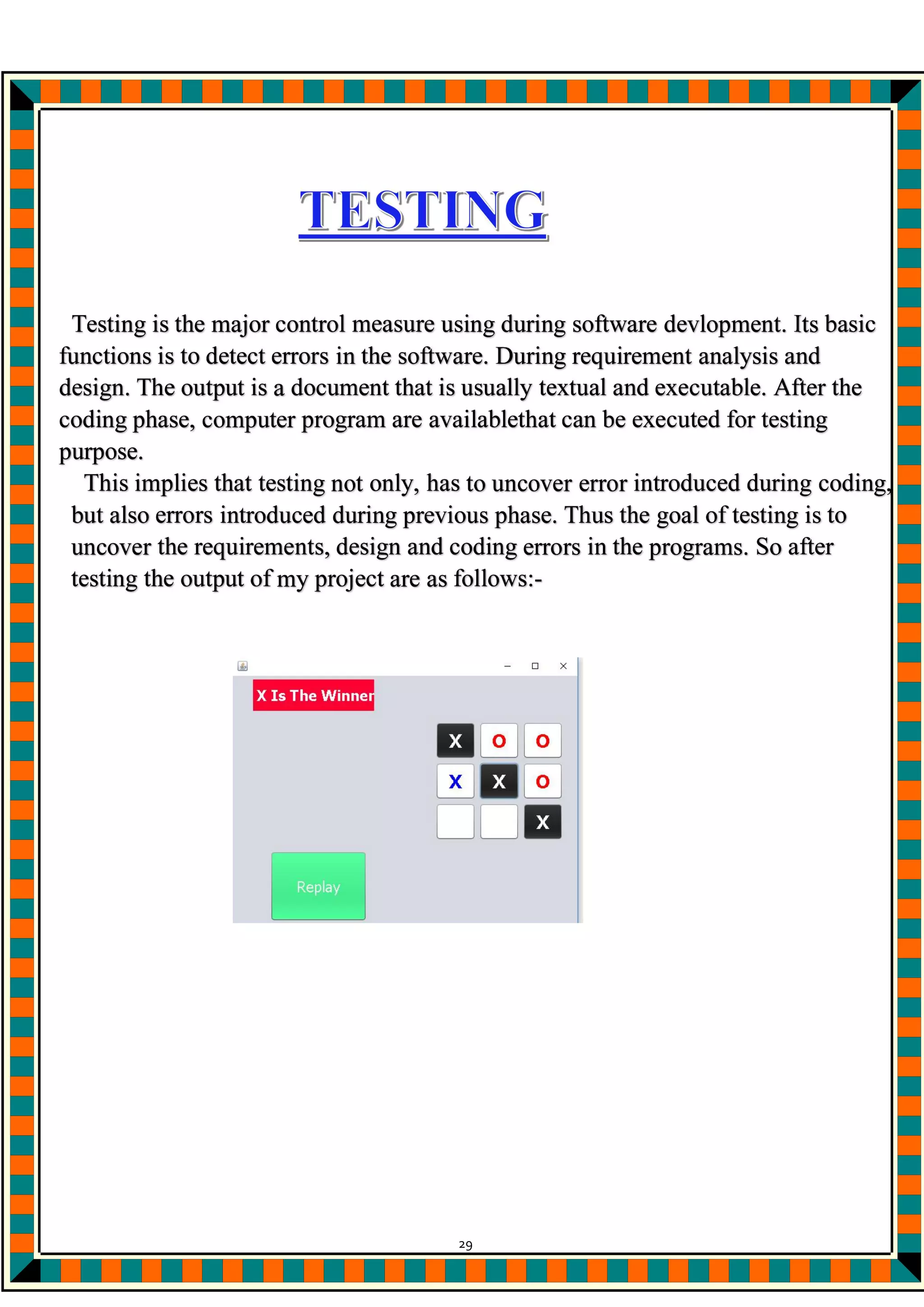 Tic Tac Toe Project | PDF