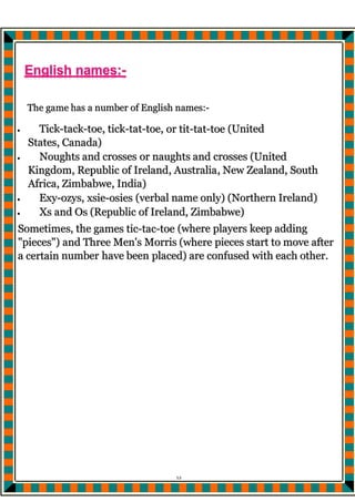 Tic Tac Toe Project | PDF