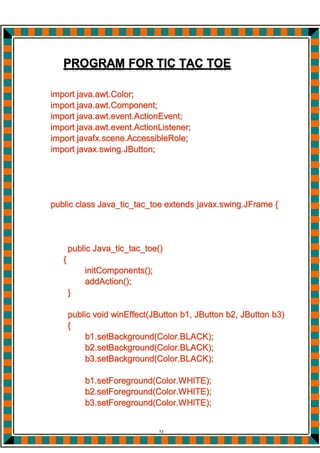 Tic Tac Toe Project | PDF