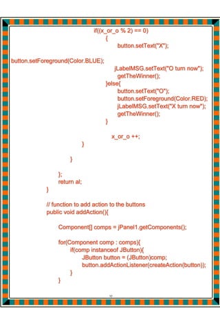Tic Tac Toe Project | PDF