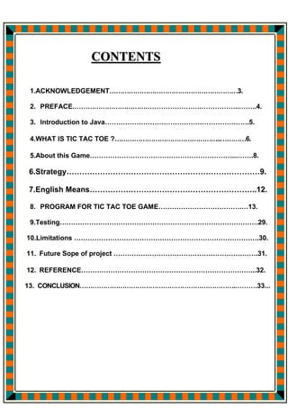 Tic Tac Toe Project | PDF