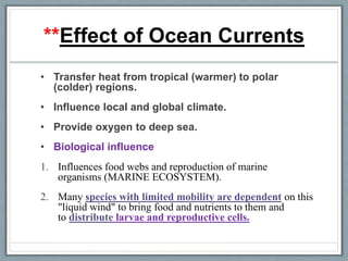 Effects of ocean currents on environment | PPTX