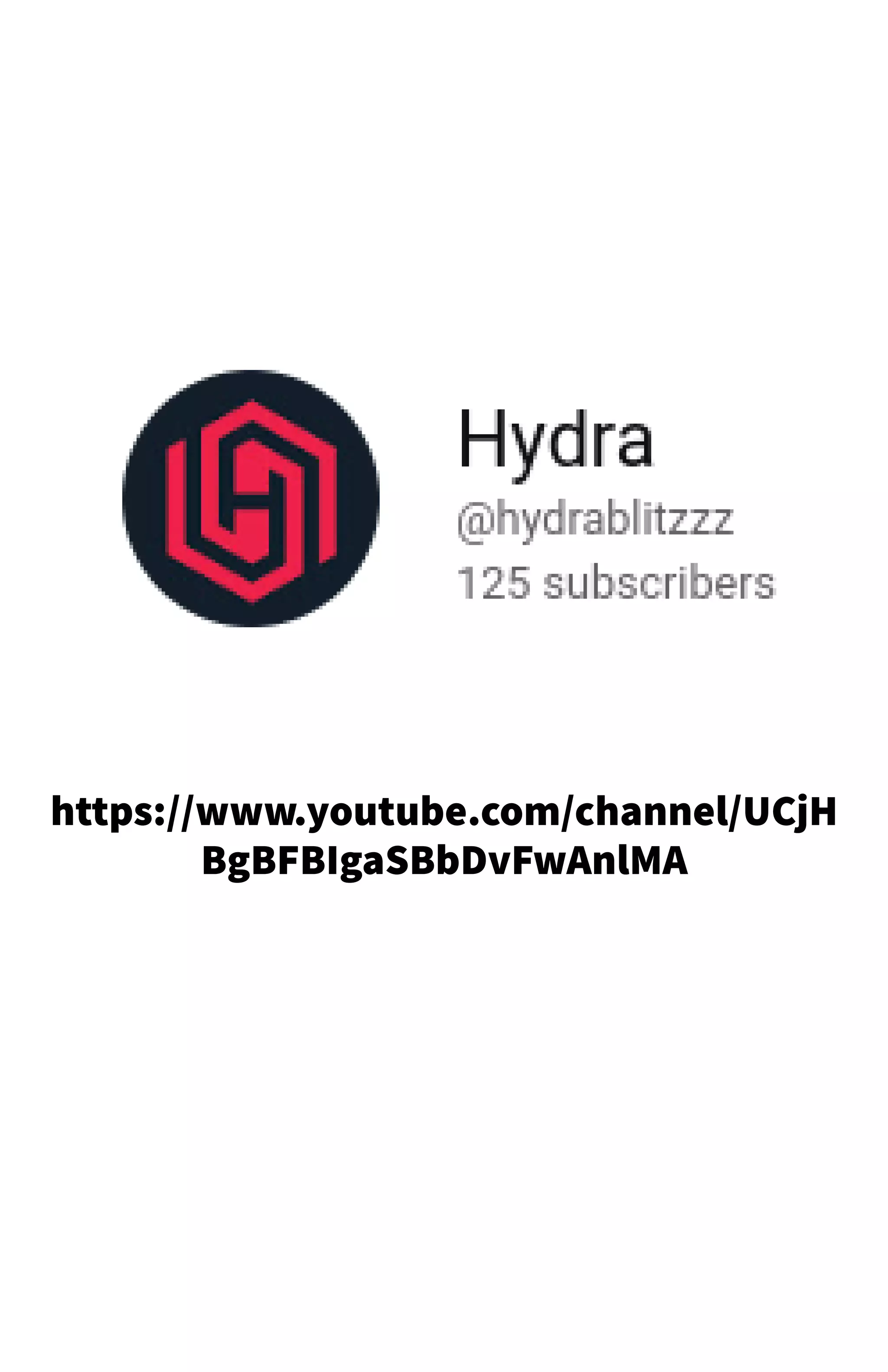 Hydra's Youtube Channe/ Pls subscribe and watch my shorts | PDF
