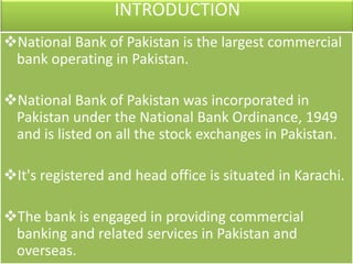 national bank of pakistan | PPTX