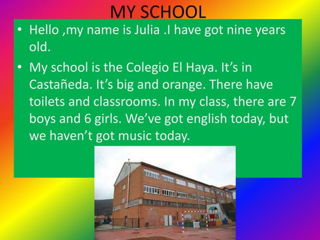 "All about my school" by Julia | PPT