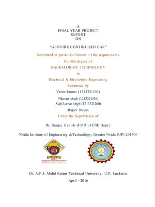 Gesture control robot | DOCX | Computer Peripherals | Computing