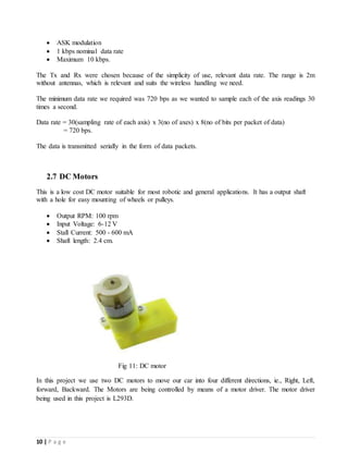 Gesture control robot | DOCX