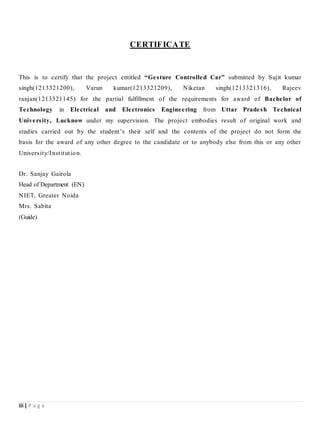 Gesture control robot | DOCX | Computer Peripherals | Computing