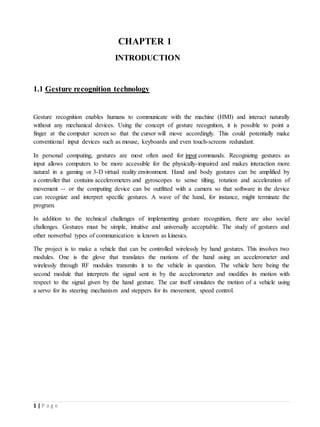 Gesture control robot | DOCX | Computer Peripherals | Computing