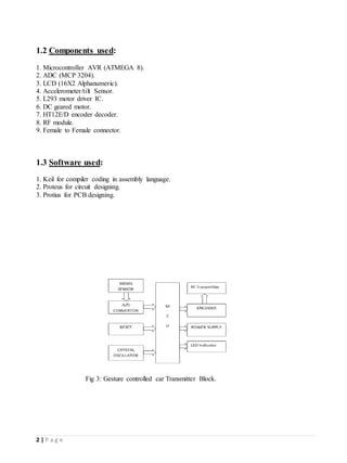 Gesture control robot | DOCX | Computer Peripherals | Computing
