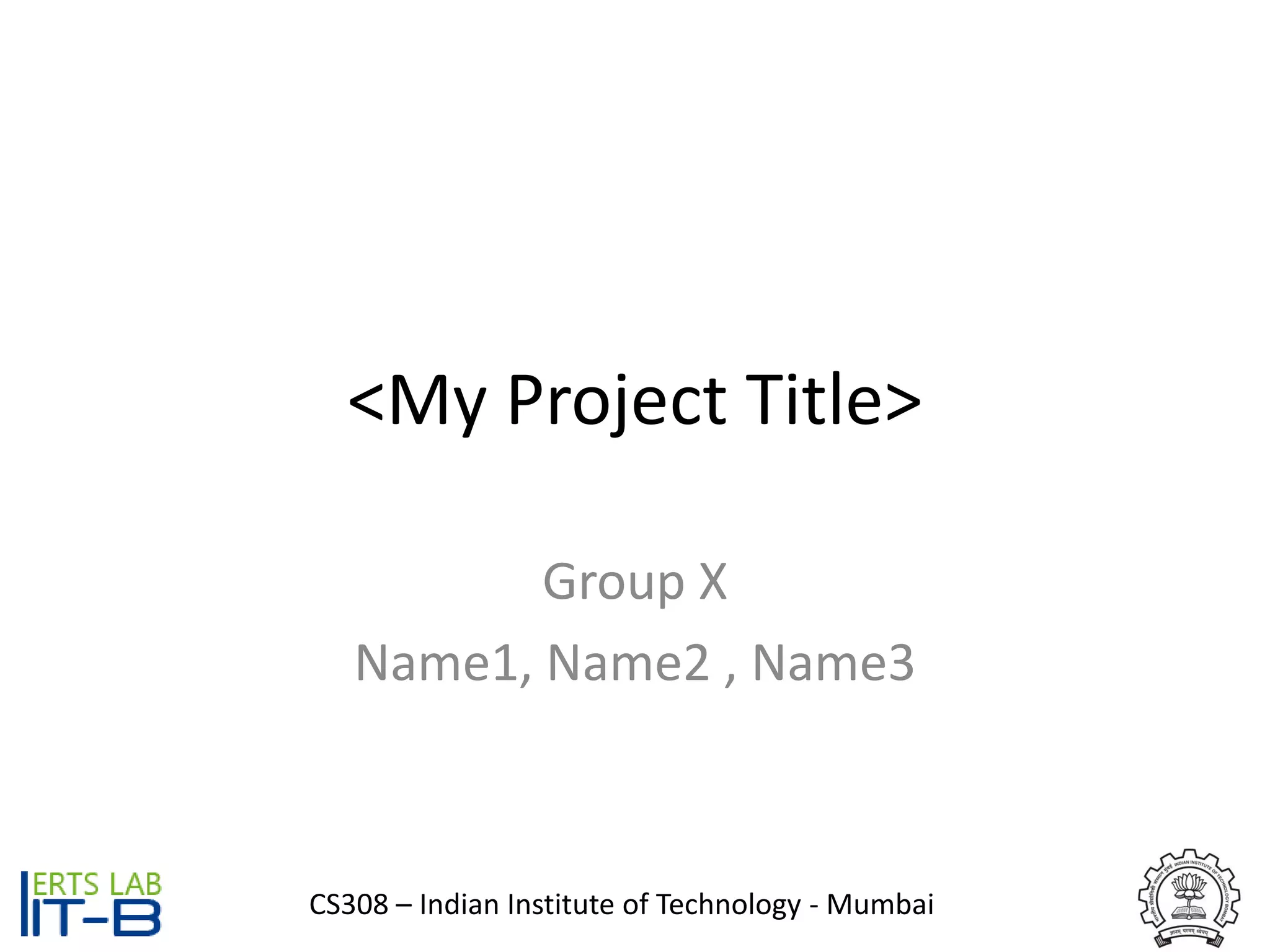 Template for cs308 project setup screencast | PDF