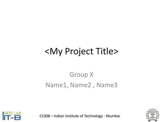Template for cs308 project setup screencast | PDF