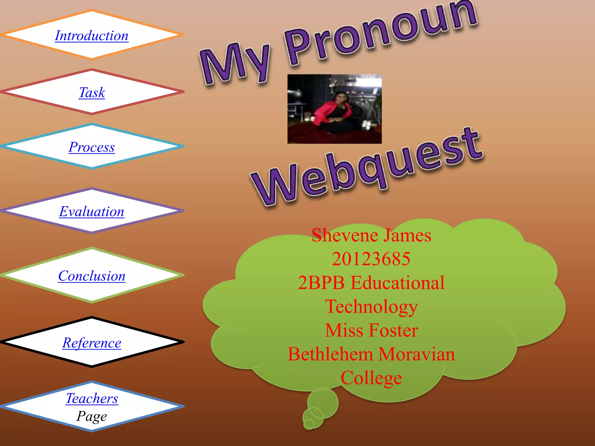 My pronoun web quest | PPTX
