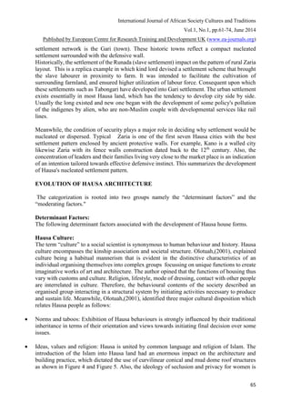 DEVELOPMENT OF TRADITIONAL ARCHITECTURE IN NIGERIA: A CASE STUDY OF ...