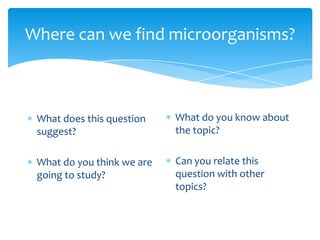 Myp unit introduction microorganisms | PPTX