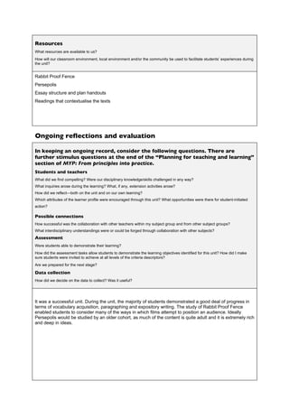 MYP Unit Planner - Discrimination | DOC