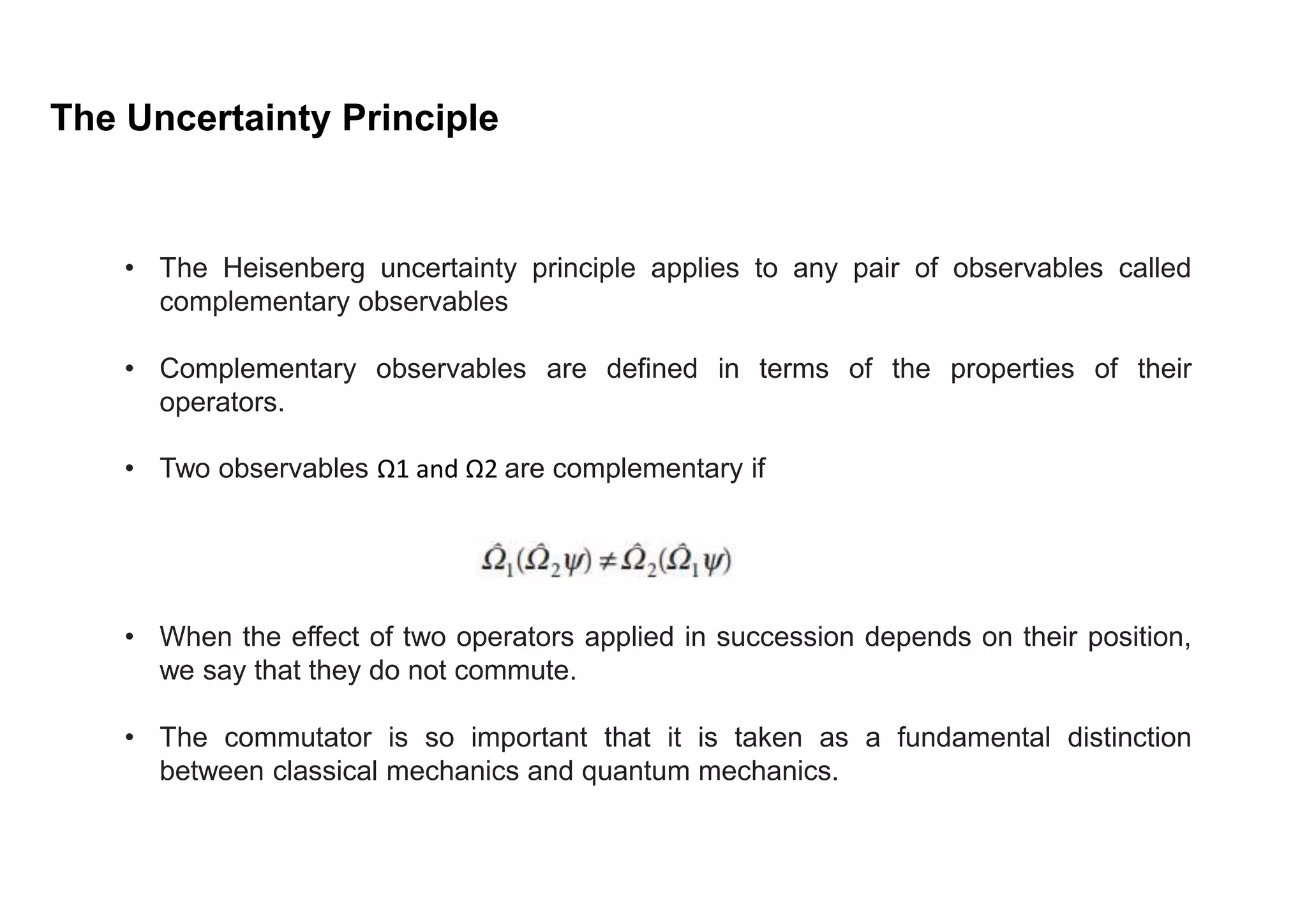The Uncertainty principle | PPTX