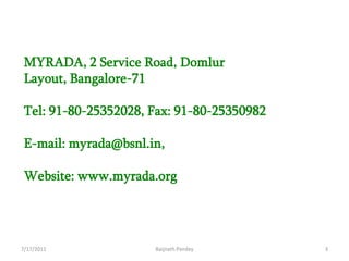 Myrada | PPT