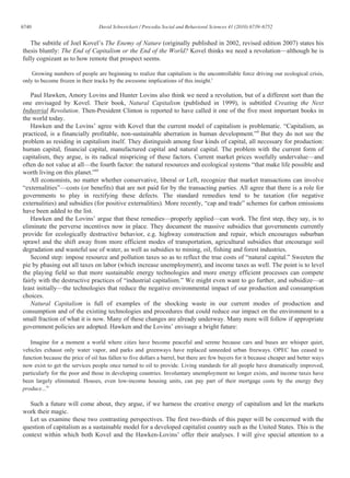 is sustainable capitalism possible? | PDF