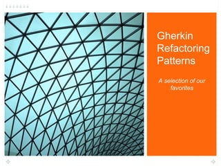 My Reading Specs - Refactoring Patterns for Gherkin Scenarios | PPTX