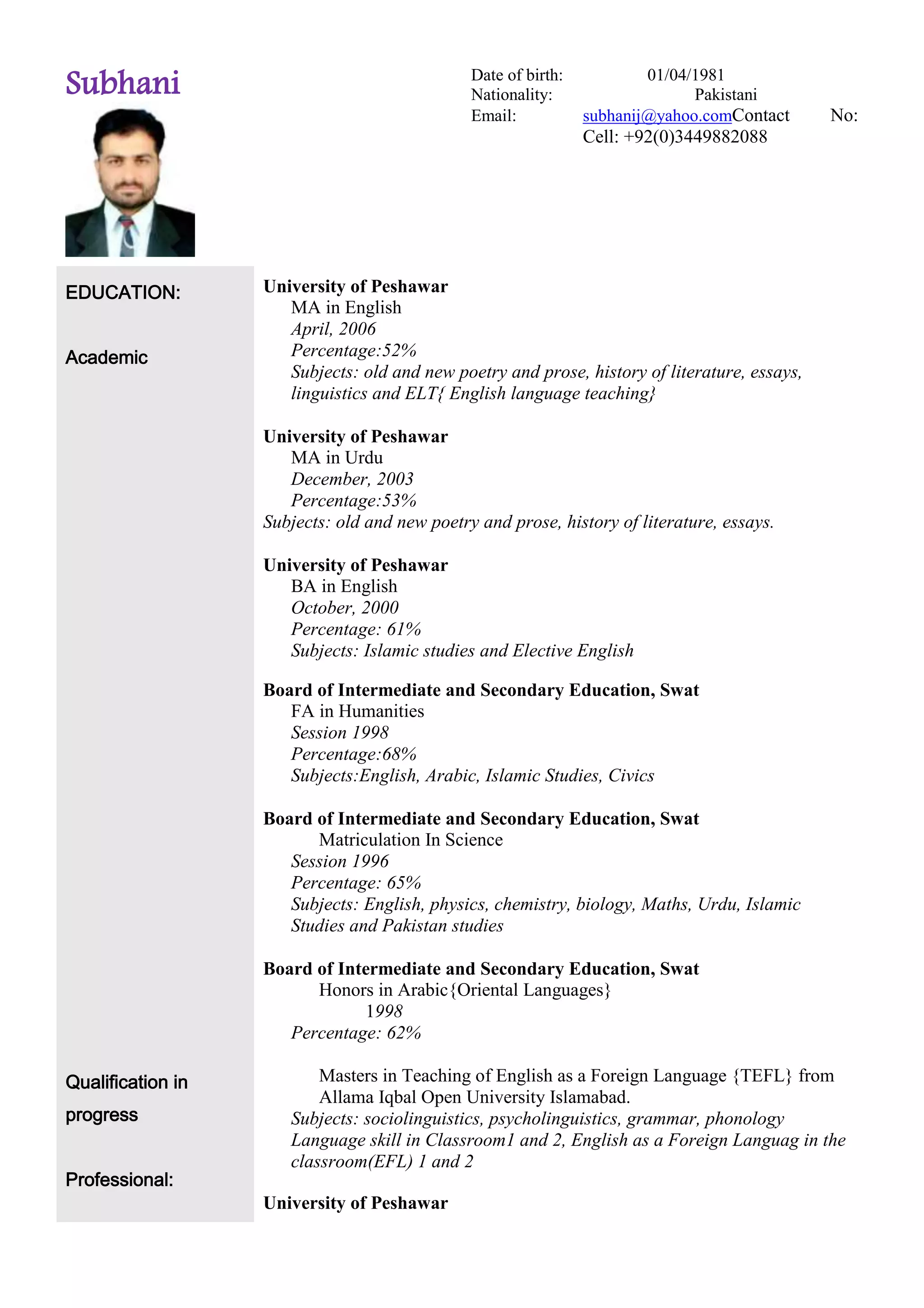 sample resume | PDF | Free Download