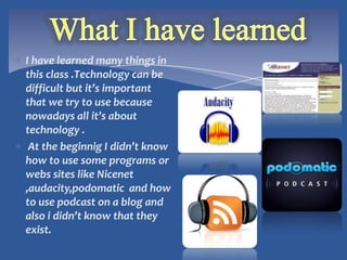 My reflection about educational technology | PPTX