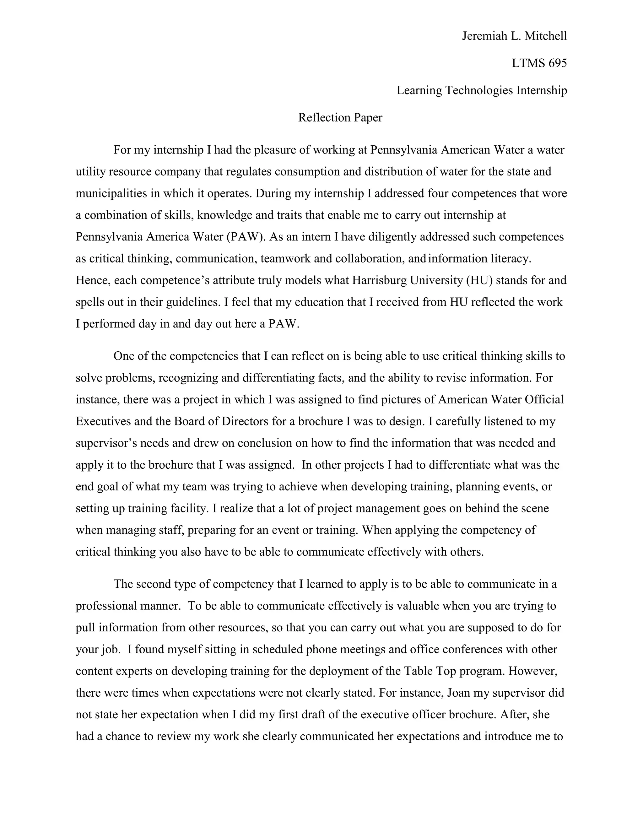 My reflection paper | PDF