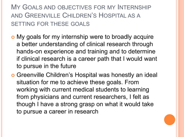 My reflections on my internship experiences | PPTX | Digestive Disorders | Diseases and Conditions