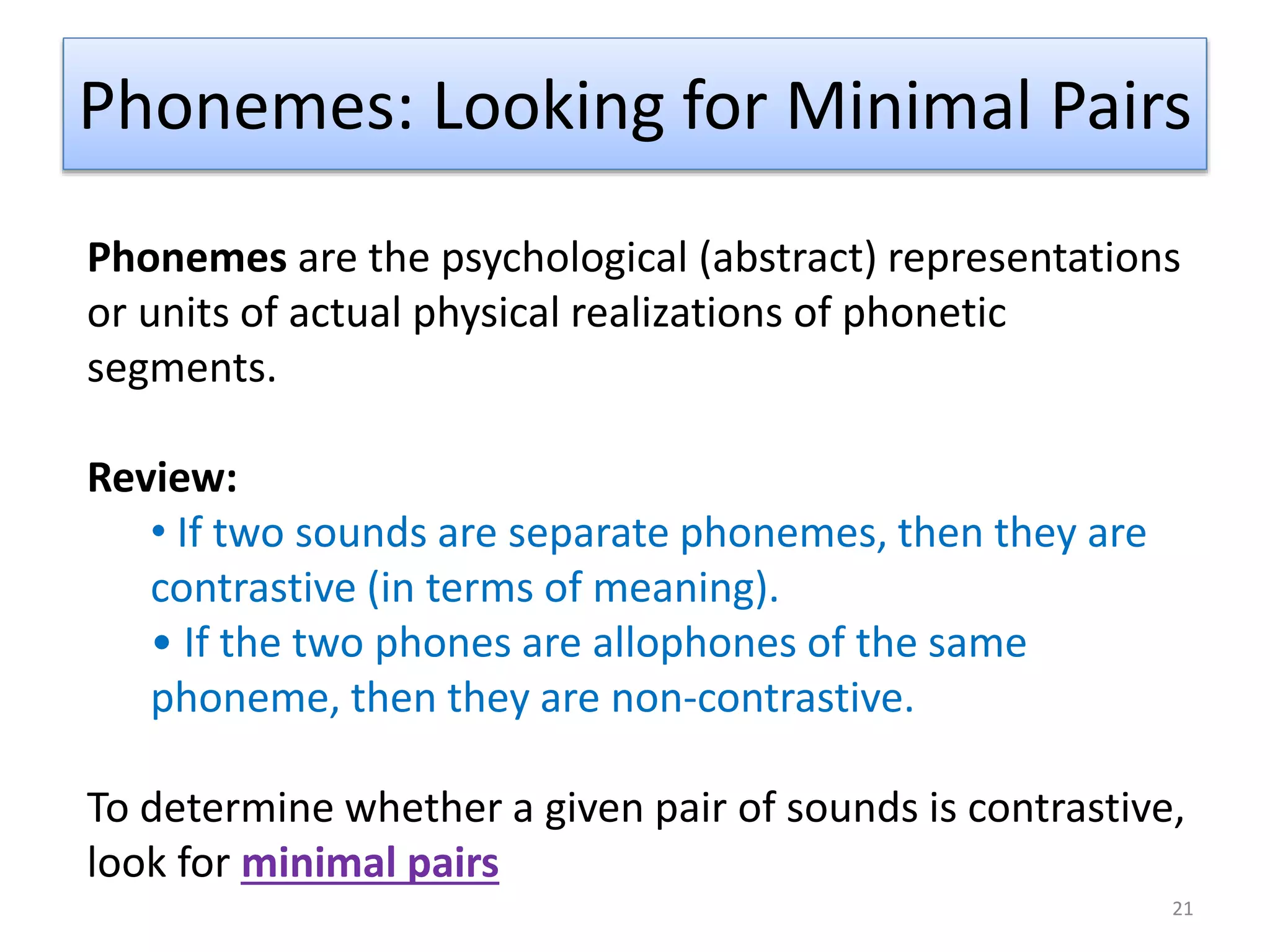 Phonology: The Sound Patterns of Language | PPTX