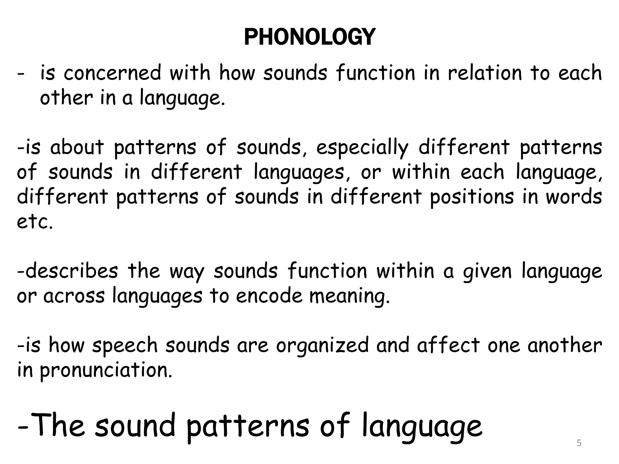 Phonology: The Sound Patterns of Language | PPTX
